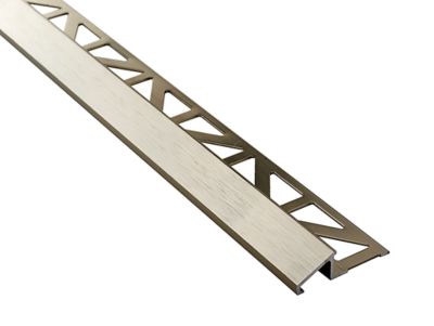 DURAL Titanium Gloss Brushed Reducer - 1/2 in. - The Tile Shop