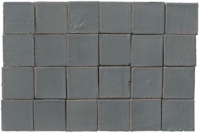 Zellige Dark Grey Gloss Ceramic Mosaic Floor and Wall Tile - The Tile Shop