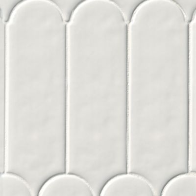 Popsicle White Glossy Porcelain Wall Tile - 4 x 12 in. - The Tile Shop