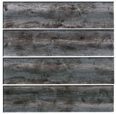 Antique Wood Glass Mosaic Wall Tile - 3 x 12 in. - The Tile Shop