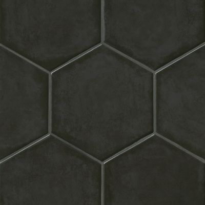 Fabia Black Ceramic Wall Tile - 10 x 11 in. - The Tile Shop