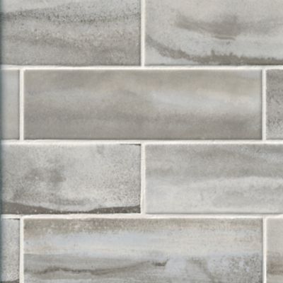 Lux Silver Porcelain Wall Tile - 3 x 10 in. - The Tile Shop