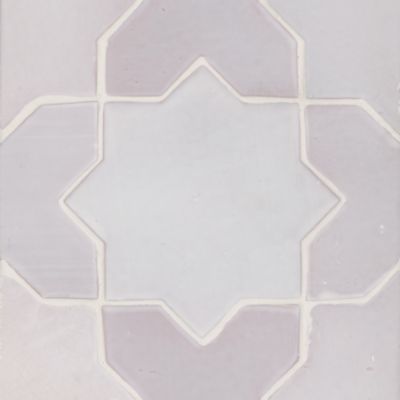 Zellige White Chabone Cross Matte Ceramic Wall and Floor Tile - 6 x 6 ...