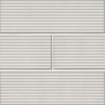 Glassalike Gloss Groove Bianco Porcelain Subway Wall Tile - 4 x 12 in ...