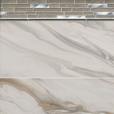 Prestige Cappuccino Ceramic Glossy Wall Tile - 12 x 35 in - The Tile Shop