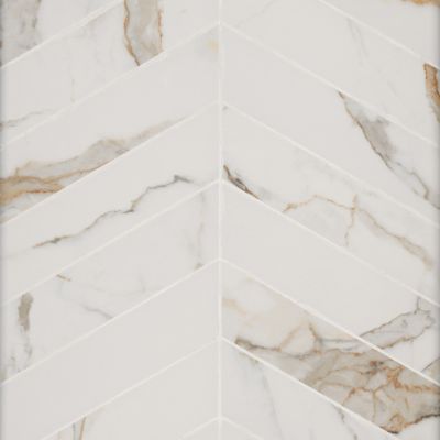Chevron Calacatta Oro Fino Porcelain Wall and Floor Tile - 3 x 18 in ...