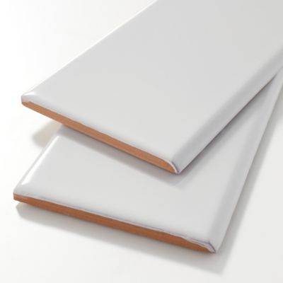 Metro Bianco Gloss Ceramic Subway Wall Tile Trim - 3 x 6 in. - The Tile ...