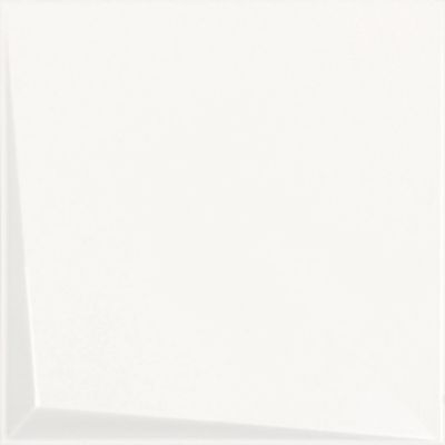 Tangram Rampa Branco 3-D Ceramic Wall Tile - 8 x 8 in. - The Tile Shop