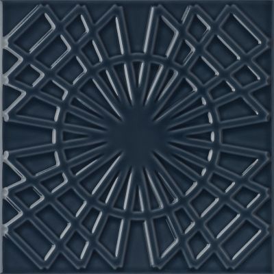 Flow 5 Smoky Blue Ceramic Wall Tile - 8 x 8 in. - The Tile Shop