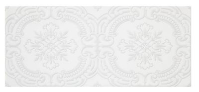 Chantilly White Tulle Ceramic Subway Wall Tile - 4 x 10 in. - The Tile Shop