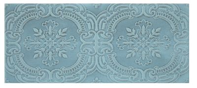 Chantilly Steel Blue Tulle Ceramic Subway Wall Tile - 4 x 10 in. - The ...