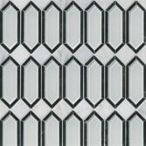 Northbrook Glass with Black Marquina Marble Mosaic Wall Tile - The Tile ...