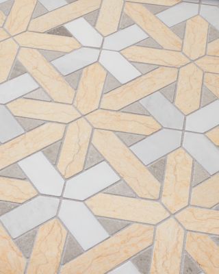 Gable with Marfil Marble Mosaic Wall and Floor Tile - The Tile Shop