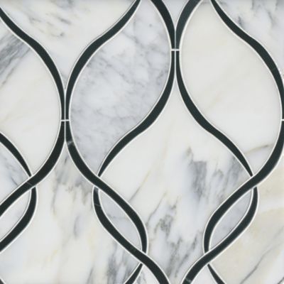 Bette Marquina Marble Mosaic Floor Tile - The Tile Shop