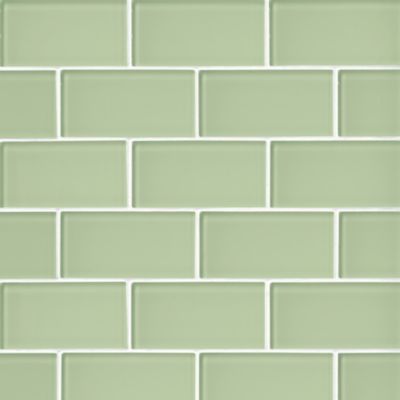 Glass Tea Green Amalfi Mosaic Wall and Floor Tile - The Tile Shop