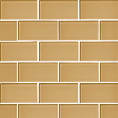 Glass Khaki Amalfi Mosaic Wall Tile - The Tile Shop