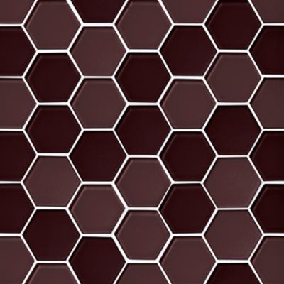 Glass Chocolate Blend Hex Mosaic Wall and Floor Tile - 2 in. - The Tile ...