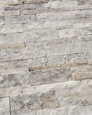 Claros Silver Architectural Travertine Wall Tile 6 x 24 in. - The Tile Shop
