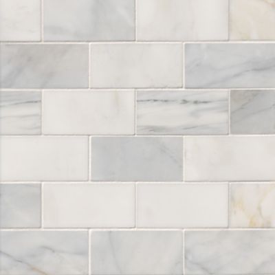 Firenze Calacatta Honed Marble Amalfi Mosaic Tile - The Tile Shop