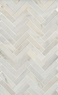 Calacata Evora Polished Large Herringbone Marble Mosaic Wall and Floor ...
