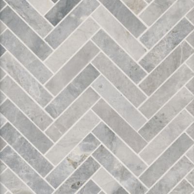 Bianco Colorato Polished Large Herringbone Marble Mosaic Wall and Floor ...