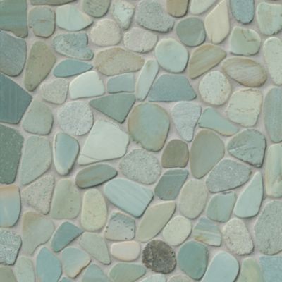 Sliced Green Pebbles 12 x 12 in - The Tile Shop