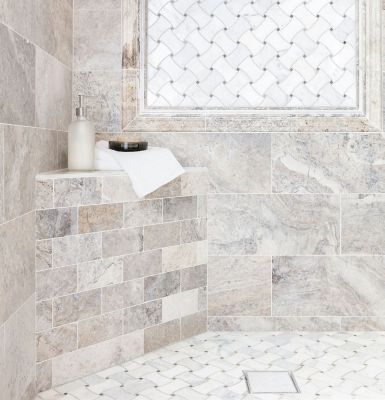 Claros Silver Barnes Travertine Wall Tile Trim - 12 in. - The Tile Shop