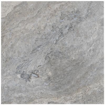Claros Silver Honed Filled Travertine Wall and Floor Tile - 18 x 18 in ...