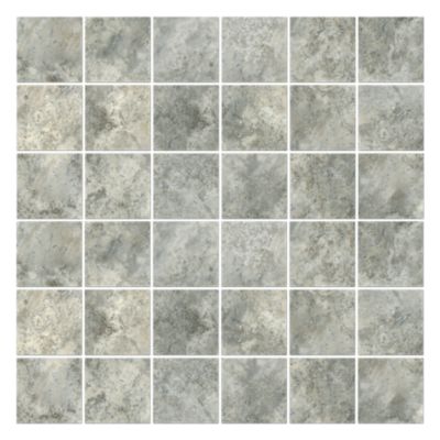 Claros Silver Honed Travertine Wall and Floor Tile - 2 x 2 in. - The ...