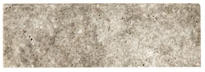 Claros Silver Honed Travertine Base Wall Trim Tile - The Tile Shop