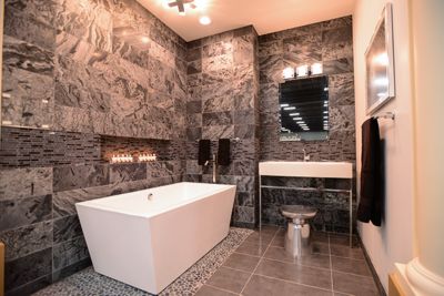 Premium Antrasit Porcelain Wall and Floor Tile - 12 x 24 in. - The Tile ...