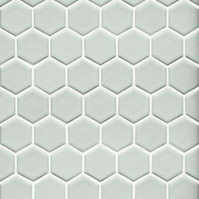 Imperial Mint Gloss Hex Ceramic Mosaic Wall and Floor Tile - 2 in ...