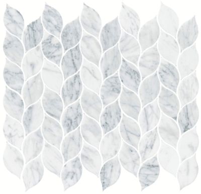 Flora Carrara Marble Mosaic Wall and Floor Tile - The Tile Shop
