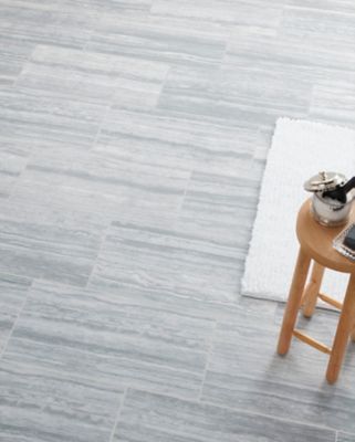 Blue Porcelain Tile Floor