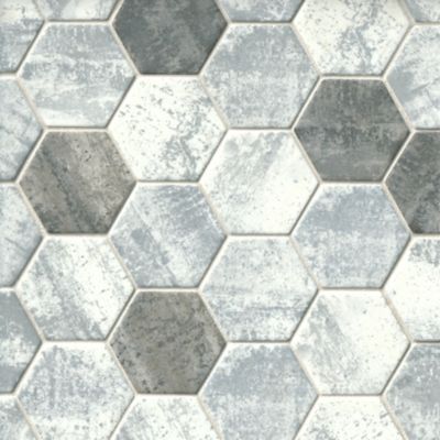 Lynden Hex Glass Mosaic Wall and Floor Tile - 3 in. - The Tile Shop