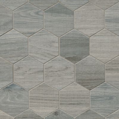 Pier Silver Hex Porcelain Mosaic Wall and Floor Tile - 3 in. - The Tile ...