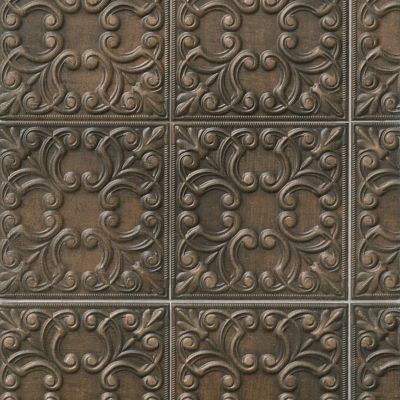 Tin Tile Copper Porcelain Wall Tile - 17 x 17 in. - The Tile Shop
