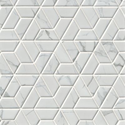 Tory Snow White Porcelain Mosaic Wall and Floor Tile - The Tile Shop