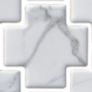Cross Snow White Porcelain Mosaic Wall and Floor Tile - The Tile Shop