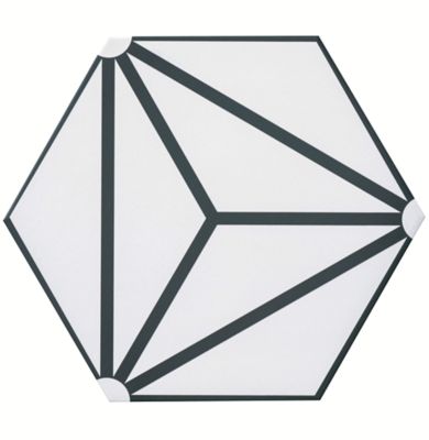 Osaka White Hex Porcelain Wall and Floor Tile - 11 x 13 in. - The Tile Shop
