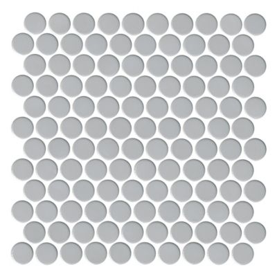 Quarter Round Light Grey Porcelain Mosaic Wall and Floor Tile - The ...