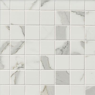 Carrara Ultra White Porcelain Mosaic Wall and Floor Tile - 2 in. - The ...