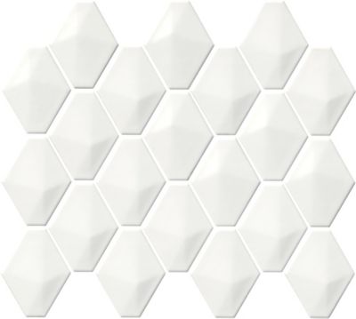 Diamond White Gloss Ceramic Mosaic Wall Tile - The Tile Shop