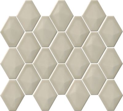 Diamond Taupe Gloss Ceramic Mosaic Wall Tile - The Tile Shop