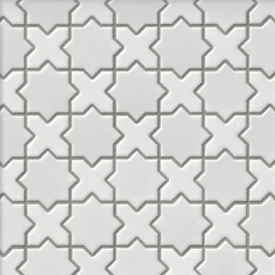 Tangier White Porcelain Mosaic Wall and Floor Tile - The Tile Shop