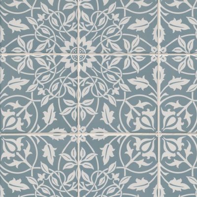 Morris & Co. St. James Wandle River Ceramic Wall and Floor Tile - 8 x 8 ...