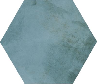 Oasis Aquamarine Hex Porcelain Wall and Floor Tile - 11 x 13 in. - The ...