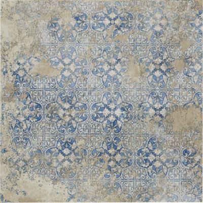 Antigua Deco Beige Porcelain Wall and Floor Tile - 13 x 13 in. - The ...