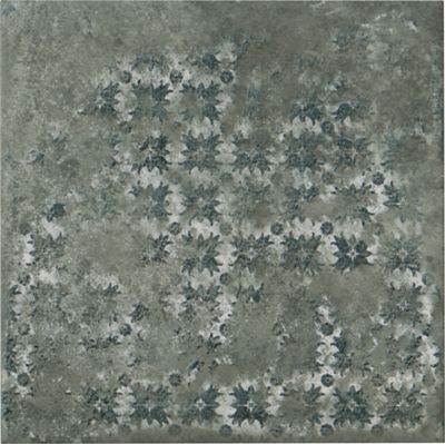 Antigua Deco Graphite Porcelain Wall and Floor Tile - 13 x 13 in. - The ...