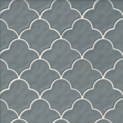 Annie Selke Bloom Vapor Blue Porcelain Mosaic Wall and Floor Tile - The ...